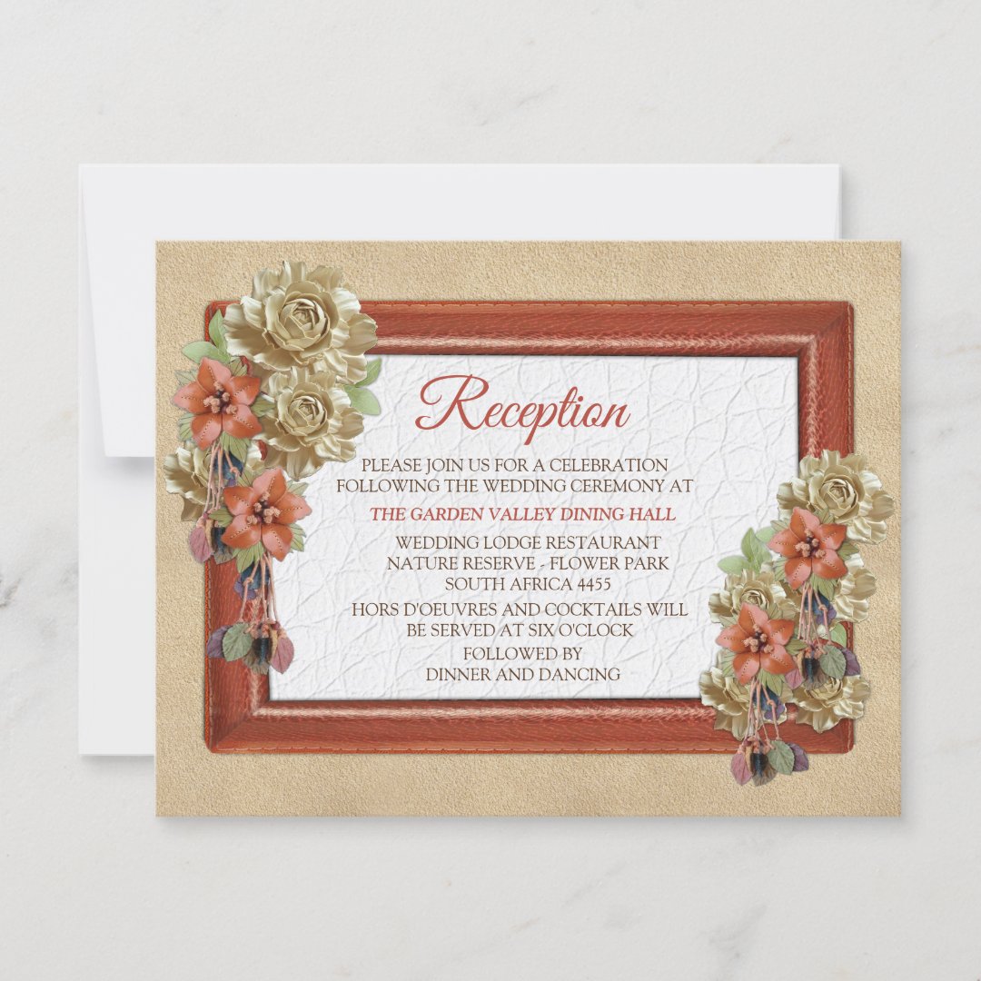 Leather & Suede Texture Art Reception Invitation | Zazzle