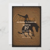 Leather Western Wild West Cowboy Retirement Party Invitation | Zazzle