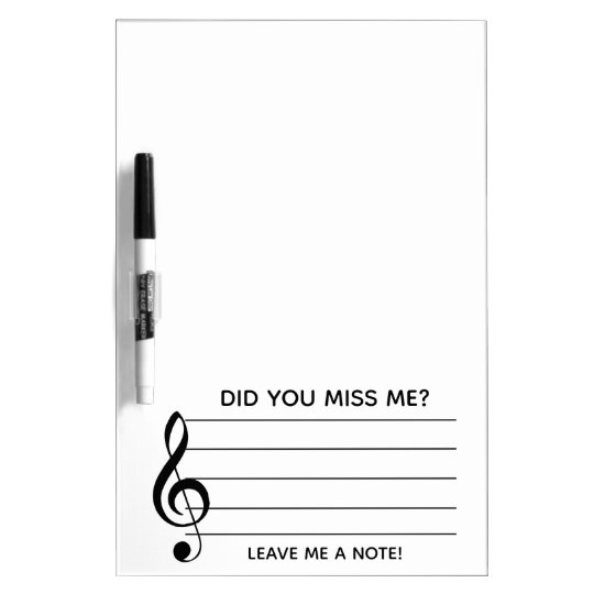 Leave me a Note Musical Dry Erase Board | Zazzle.com