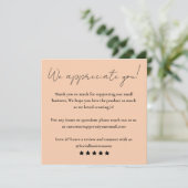 Leave Us A Review Customer Feedback Thank You Card | Zazzle