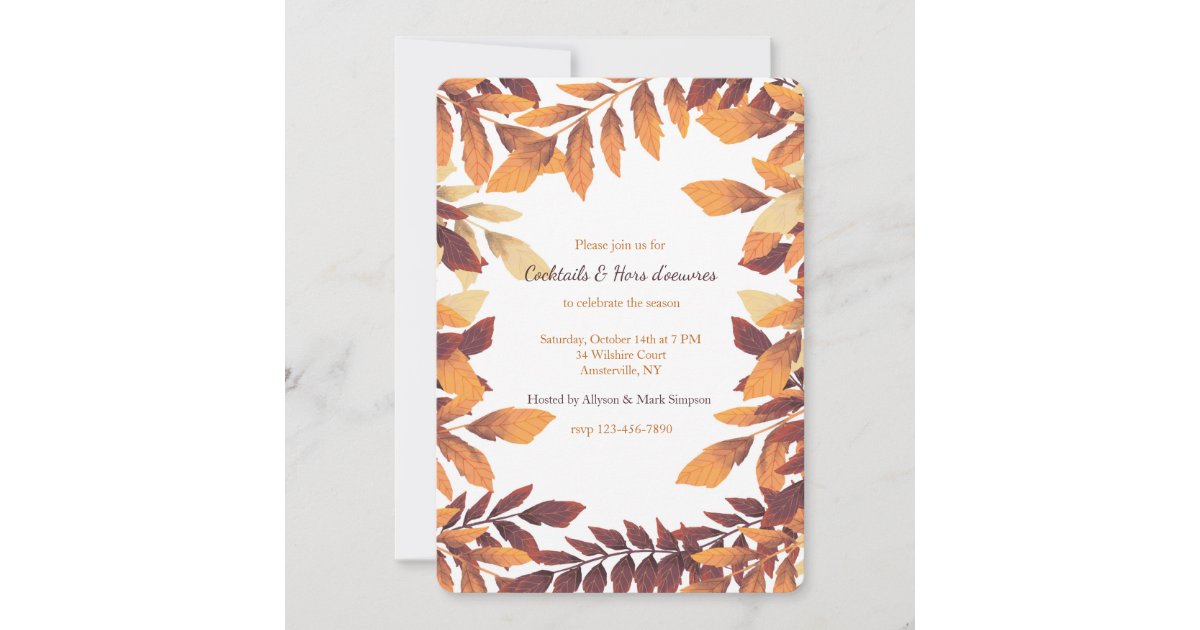 Leaves of Autumn Invitation | Zazzle
