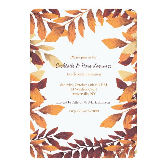 Leaves of Autumn Invitation | Zazzle.com