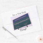 Leaving Brooklyn New York Fuhgeddaboudit Square Sticker | Zazzle