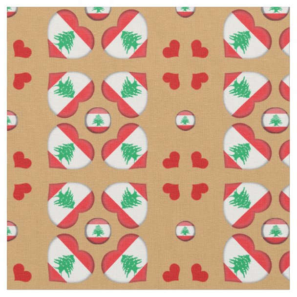 Lebanon Flag Fabric | Zazzle