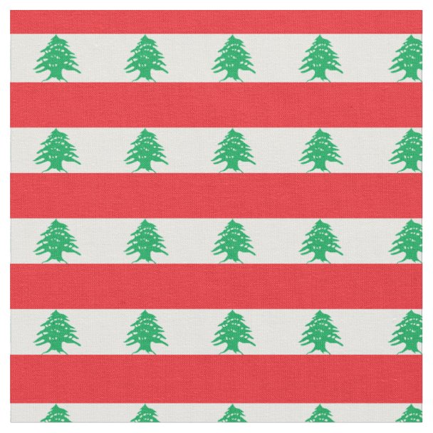 Lebanon Flag Fabric | Zazzle