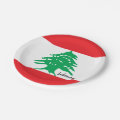 Lebanese Flag plates, party, sports, Lebanon Paper Plates | Zazzle