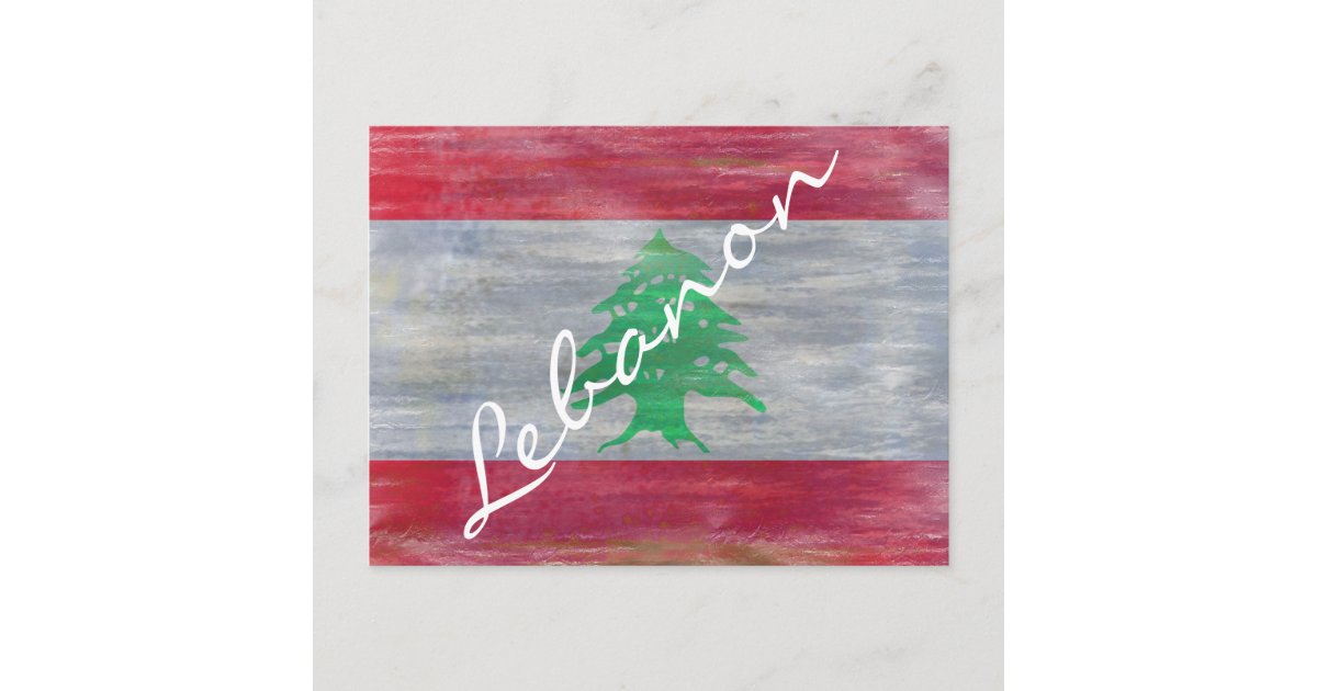 Lebanon distressed Lebanese flag Postcard | Zazzle