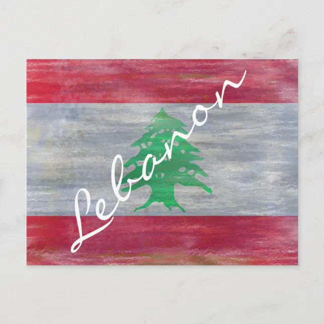 Lebanon distressed Lebanese flag Postcard | Zazzle