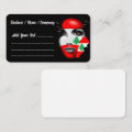 Lebanon Flag and Map on girl's face Business Card | Zazzle