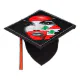 Lebanon Flag and Map on girl's face Graduation Cap Topper | Zazzle