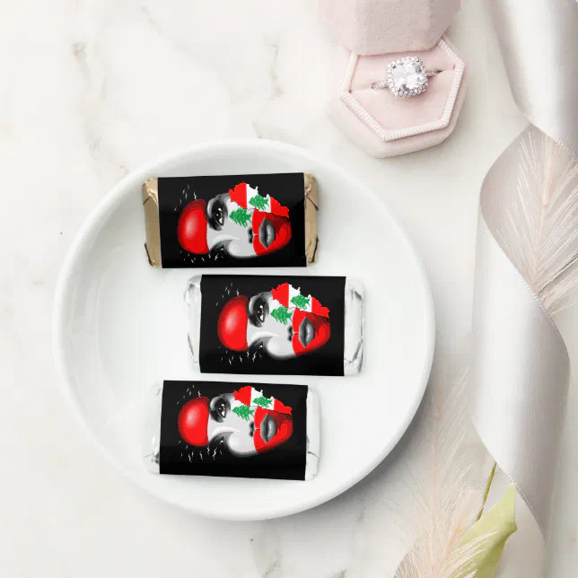Lebanon Flag and Map on girl's face Hershey's Miniatures | Zazzle