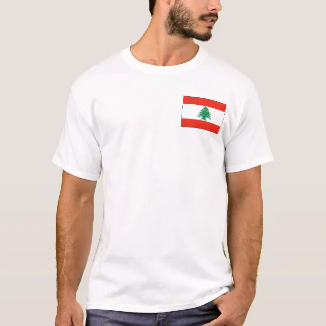 Lebanon Flag and Map T-Shirt | Zazzle