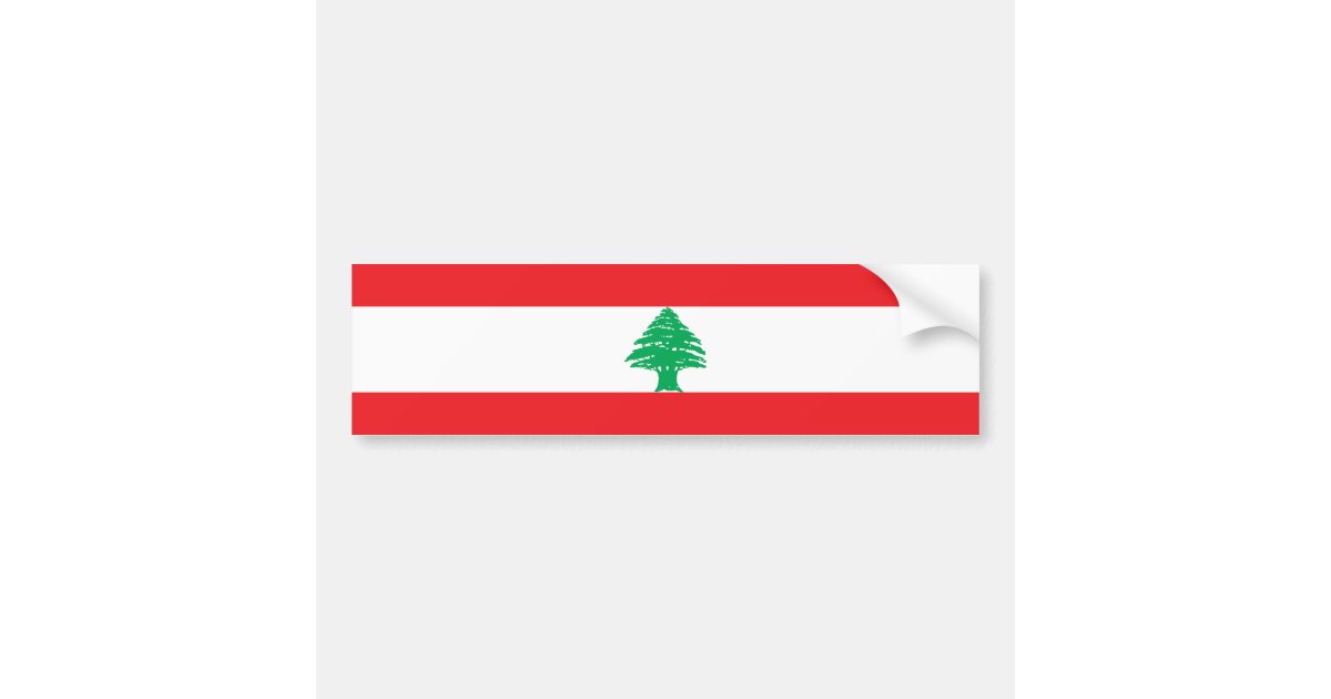 Lebanon Flag Bumper Sticker | Zazzle