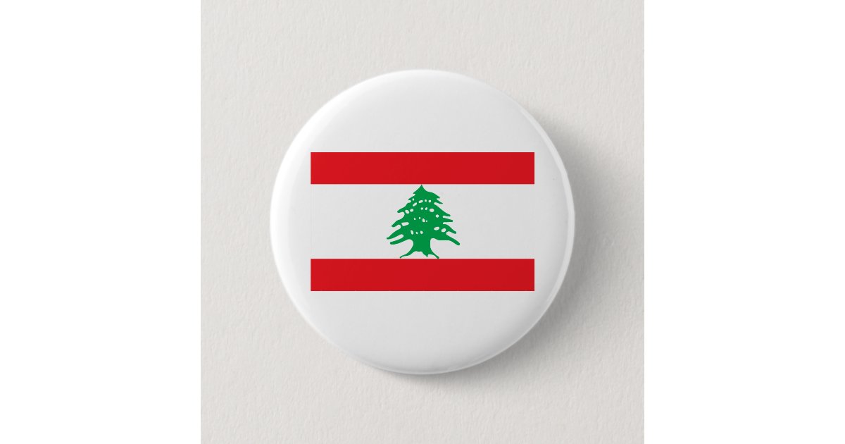 Lebanon Flag Button | Zazzle