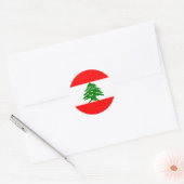 Lebanon Flag Classic Round Sticker | Zazzle
