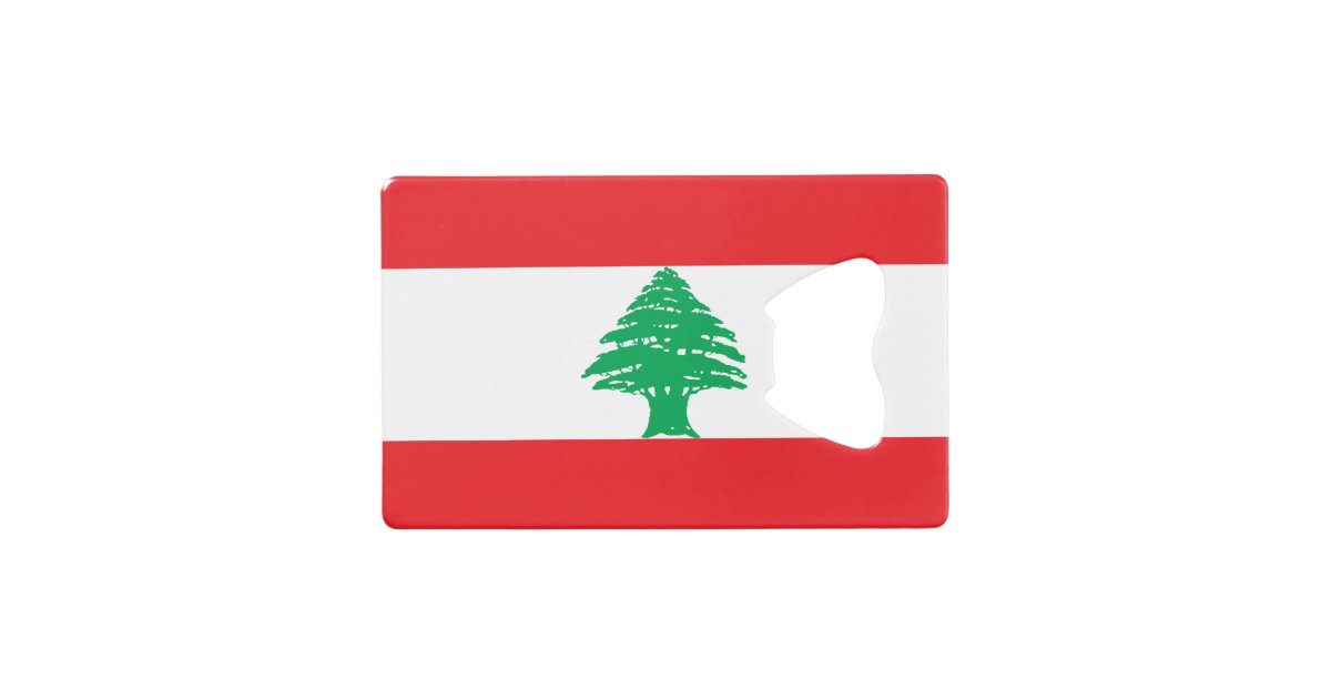 Lebanon Flag Credit Card Bottle Opener | Zazzle