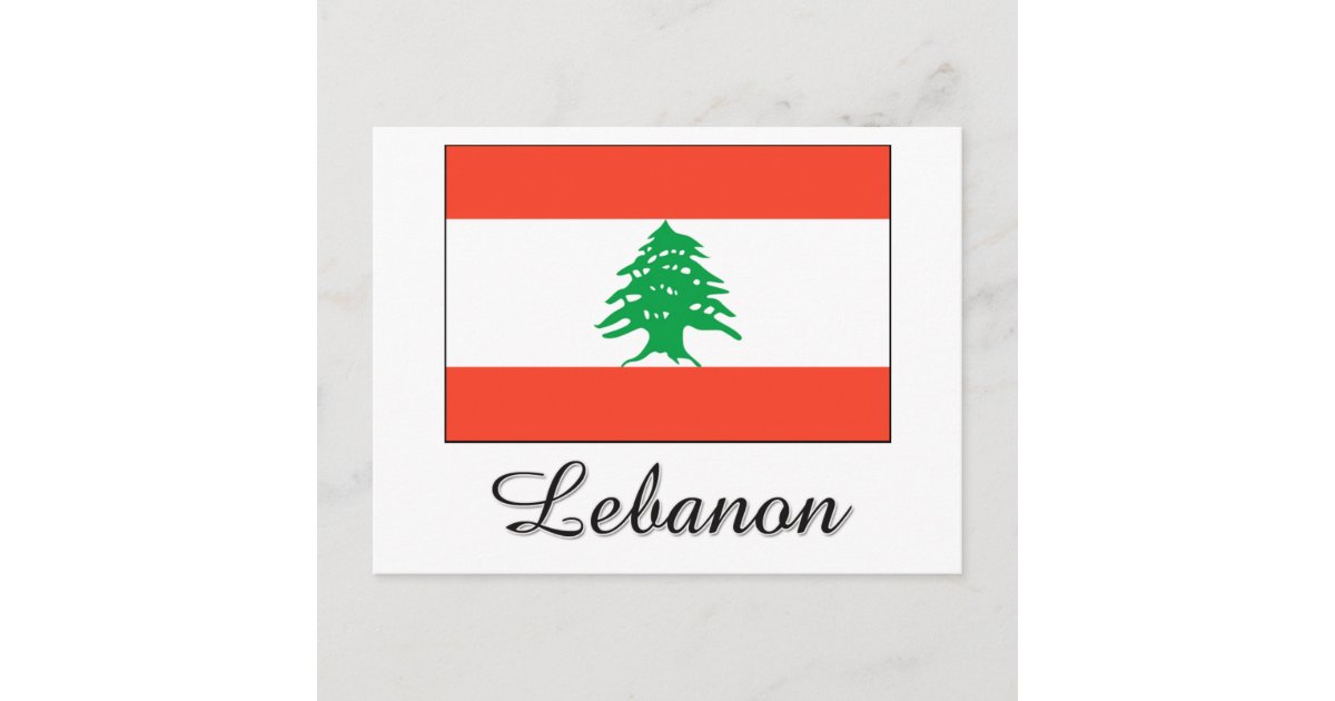 Lebanon Flag Design Postcard | Zazzle