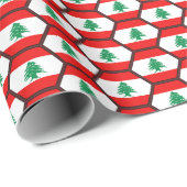 Lebanon Flag Honeycomb Wrapping Paper | Zazzle