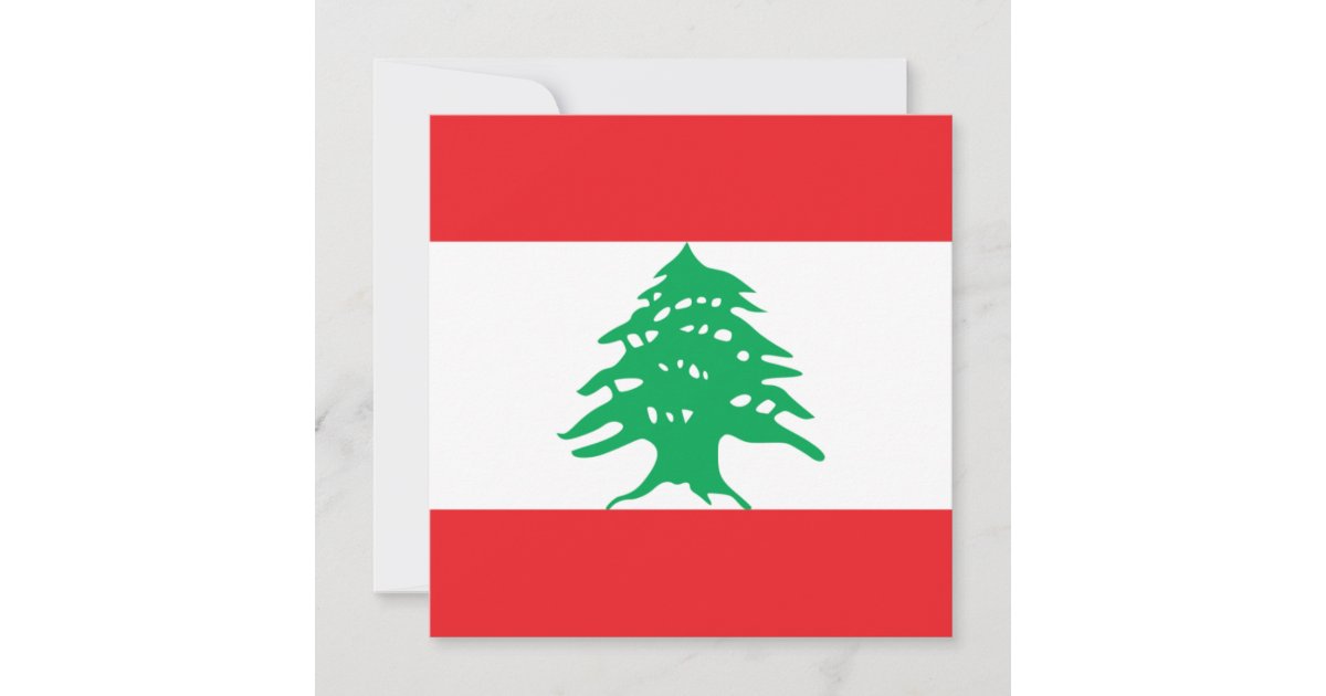 Lebanon Flag Invitation | Zazzle
