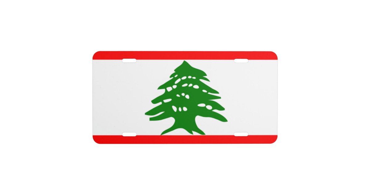 Lebanon Flag License Plate | Zazzle