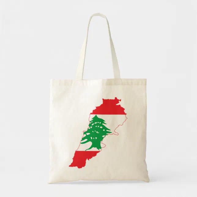 Lebanon Flag Map Tote Bag | Zazzle