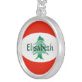 Lebanon Flag + Name Necklace | Zazzle