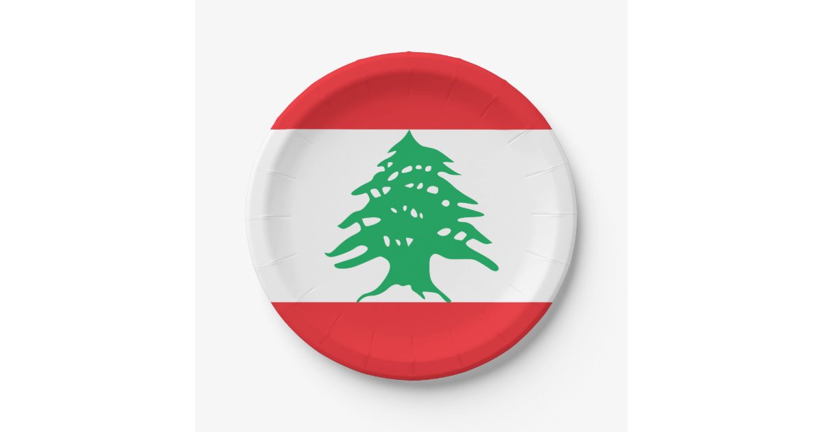 Lebanon (Lebanese) Flag Paper Plates | Zazzle