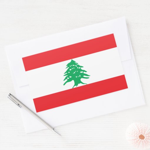 Lebanon/Lebanese Flag Rectangular Sticker | Zazzle
