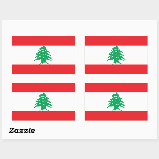 Lebanon/Lebanese Flag Rectangular Sticker | Zazzle