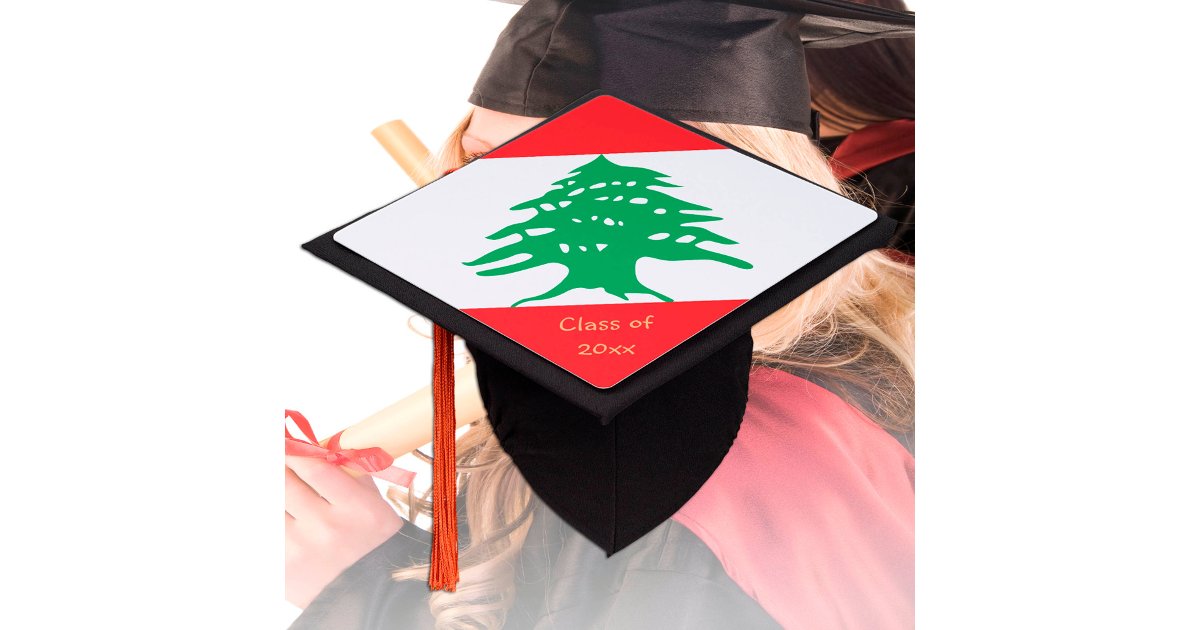 Lebanon & Lebanese Flag - Students / University Graduation Cap Topper ...