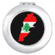 Lebanon Map with Flag Compact Mirror | Zazzle