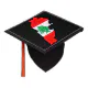 Lebanon Map with Flag Graduation Cap Topper | Zazzle