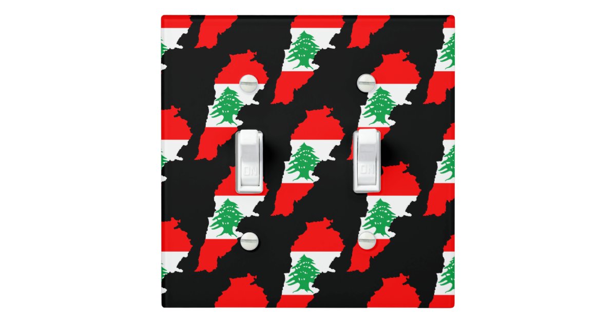 Lebanon Map with Flag Light Switch Cover | Zazzle