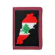 Lebanon Map with Flag Trifold Wallet | Zazzle
