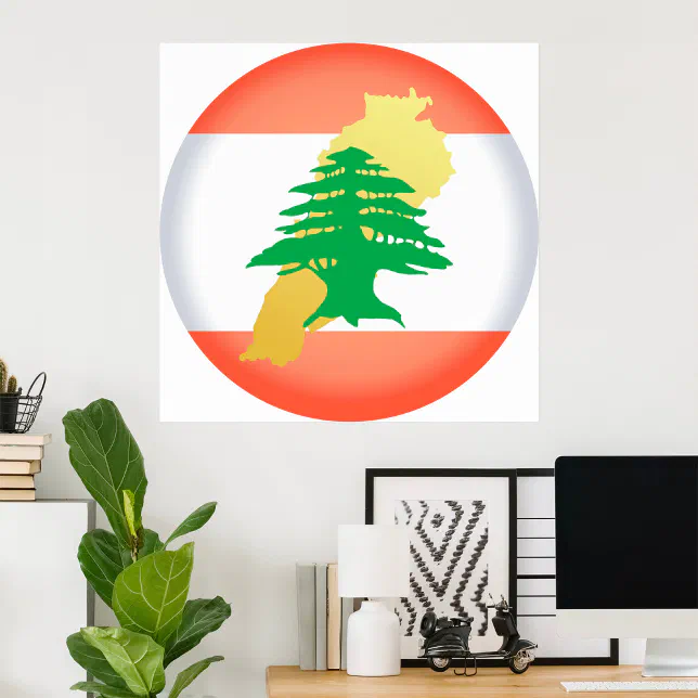 Lebanon National Colours Poster | Zazzle