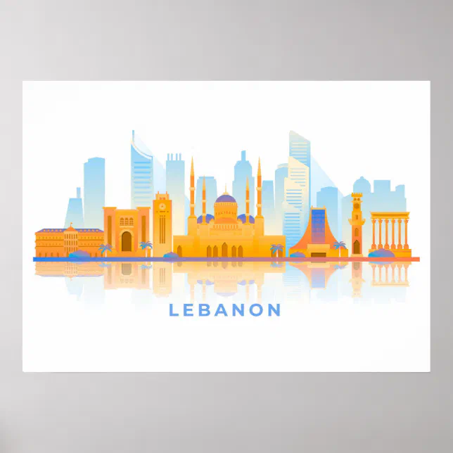 Lebanon Skyline Poster | Zazzle