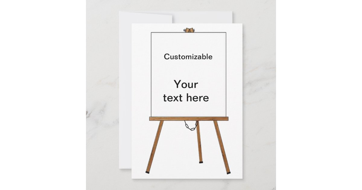 Lecture and Display Wooden Easel Invitation | Zazzle