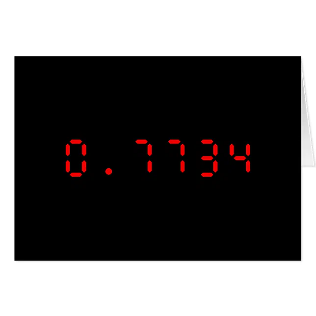 LED Calculator Hello | 0.7734 Card | Zazzle