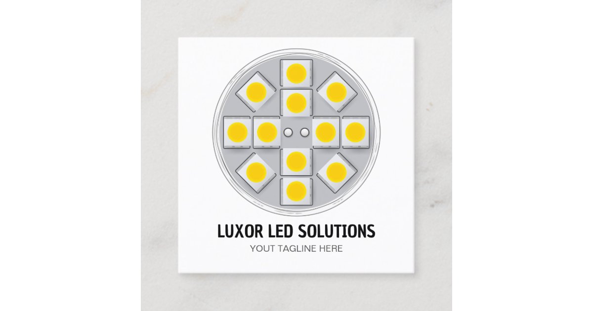 Led Custom QR Square Business Card | Zazzle