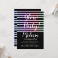LED Glow Crazy Neon Glow In The Dark Party Invitation | Zazzle