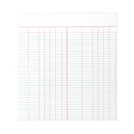 Ledger Paper Note Pad | Zazzle.com