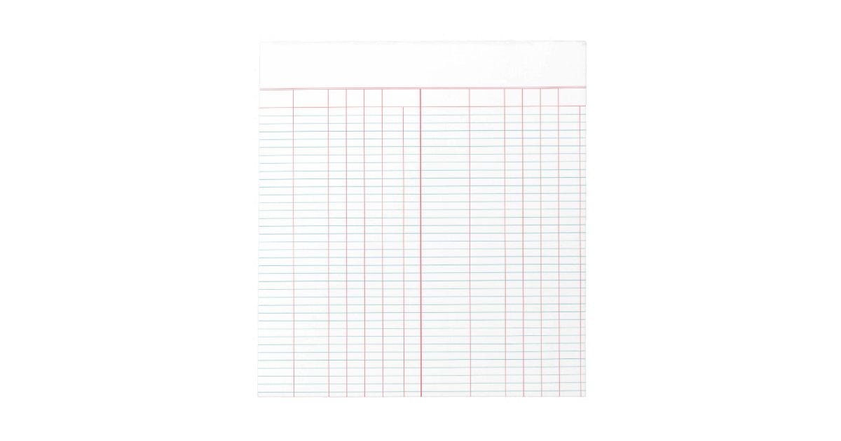 Ledger Paper Note Pad | Zazzle