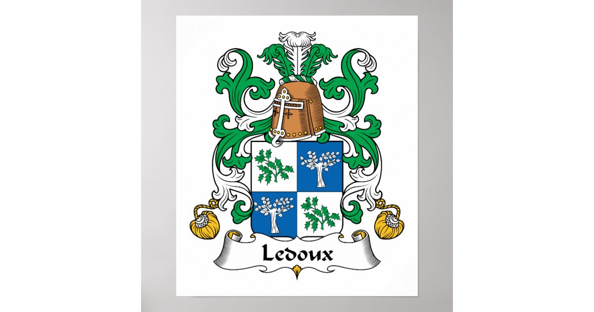 Ledoux Family Crest Poster | Zazzle