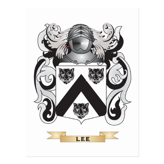 Lee Coat of Arms (Family Crest) Postcard | Zazzle.com