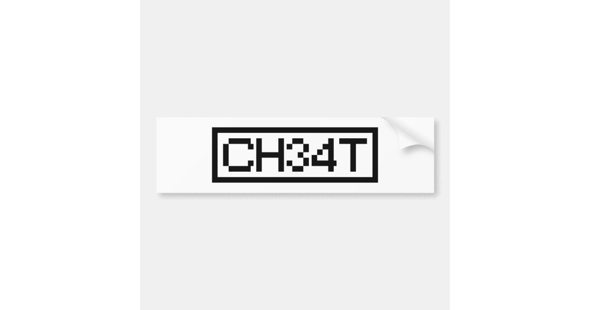 LEET CHEAT BUMPER STICKER | Zazzle