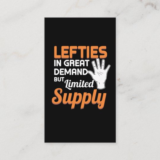 Left Handed Lefty Gift Pride Leftie Business Card | Zazzle.com