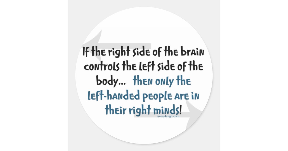 Left-handed people classic round sticker | Zazzle