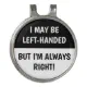 Left-handed people Humor | BLACK WHITE Golf Hat Clip | Zazzle
