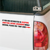 Left Lane Is For Passing Bumper Sticker | Zazzle