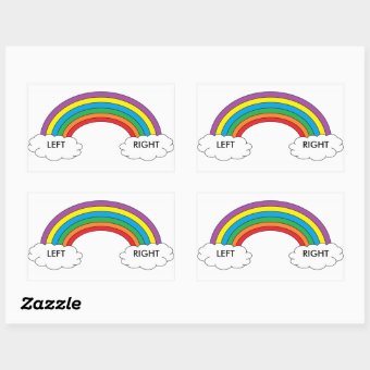 Left/Right Shoe Stickers (Rainbow) | Zazzle